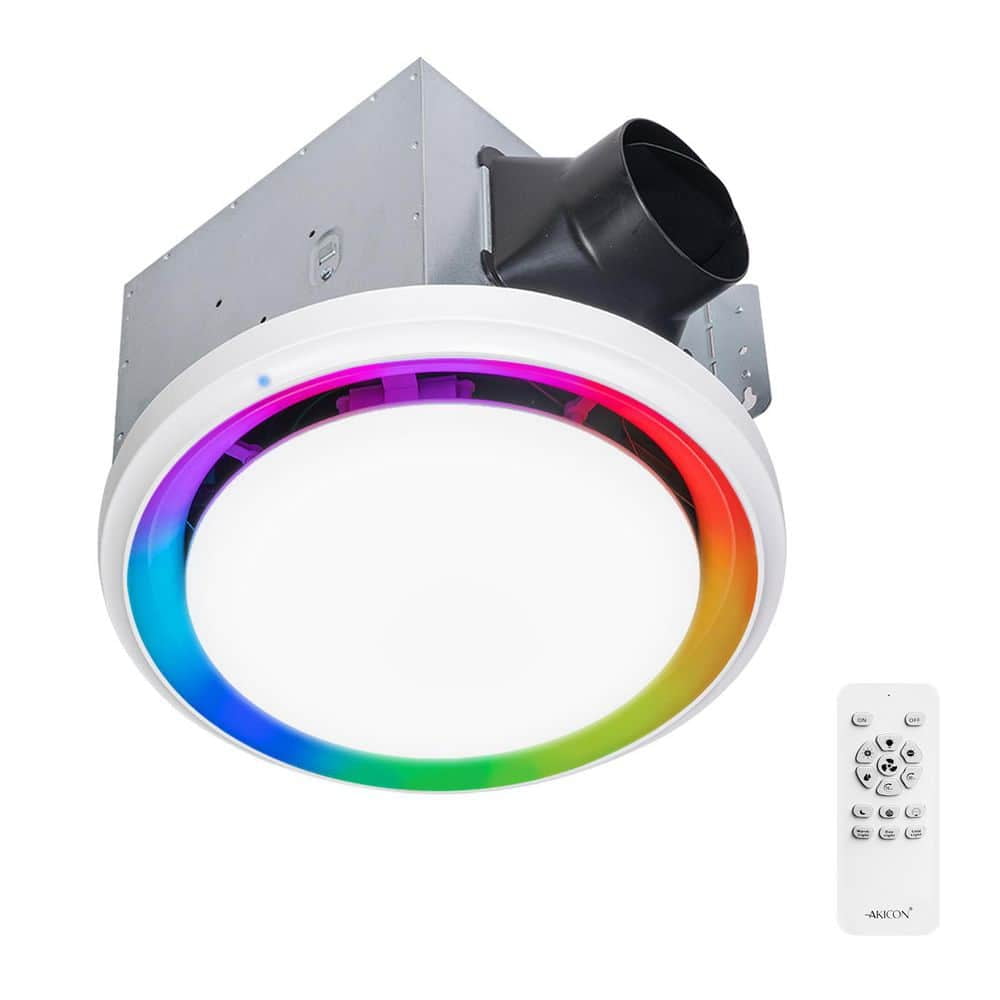 RGB2 White 110 CFM 1.5 Sone Ceiling Bathroom Exhaust Fan with Dimmable ...