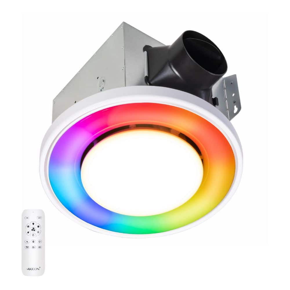 RGB4 Decorative White 110 CFM 1.5 Sone Ceiling Bathroom Exhaust Fan ...