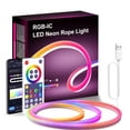 RGBIC Neon Rope Light, 16.4ft Rope Lights with Music Sync, Creative DIY ...