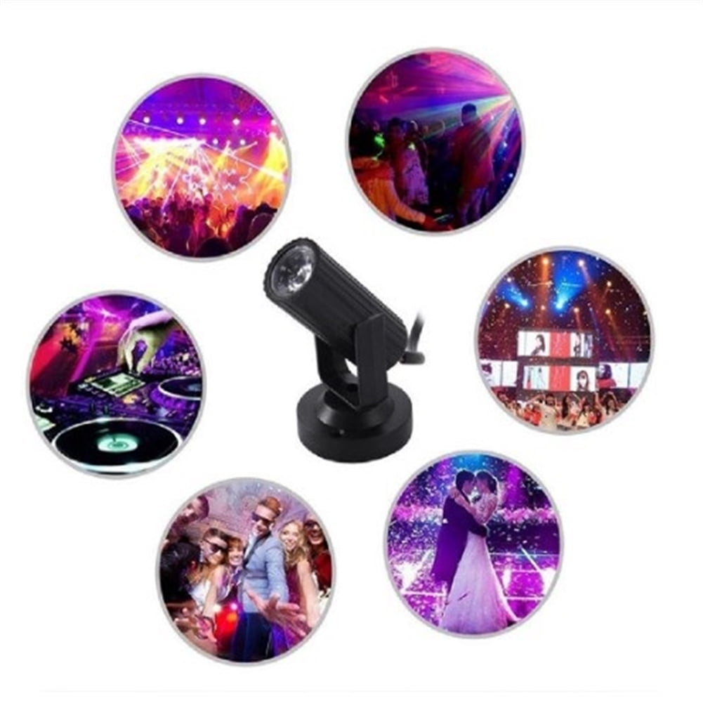 RGBW 1W LED Stage Spotlight Lightweight Portable Lamp 360 Degree Soft ...