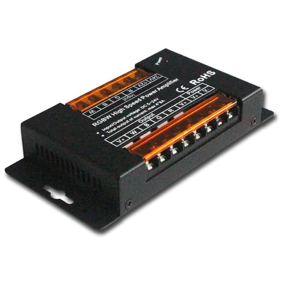 RGBW 4 Channel LED Signal Amplifier 5-24VDC 8A/CH Repeater Used to Add ...