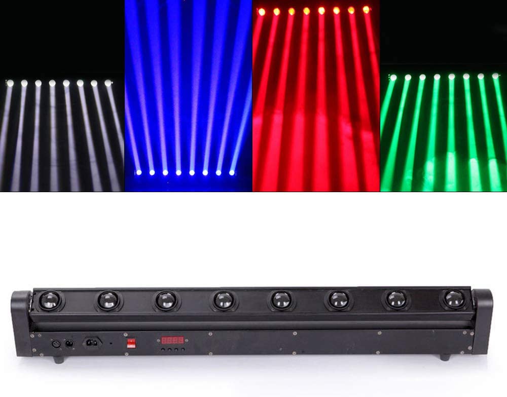 RGBW 8 Led Beams Moving Head Stage Light DMX Channels, 124W LED Bar ...