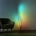 RGBW Modern Spiral Floor Lamp, Bedroom Living Room Office, Dimmable ...