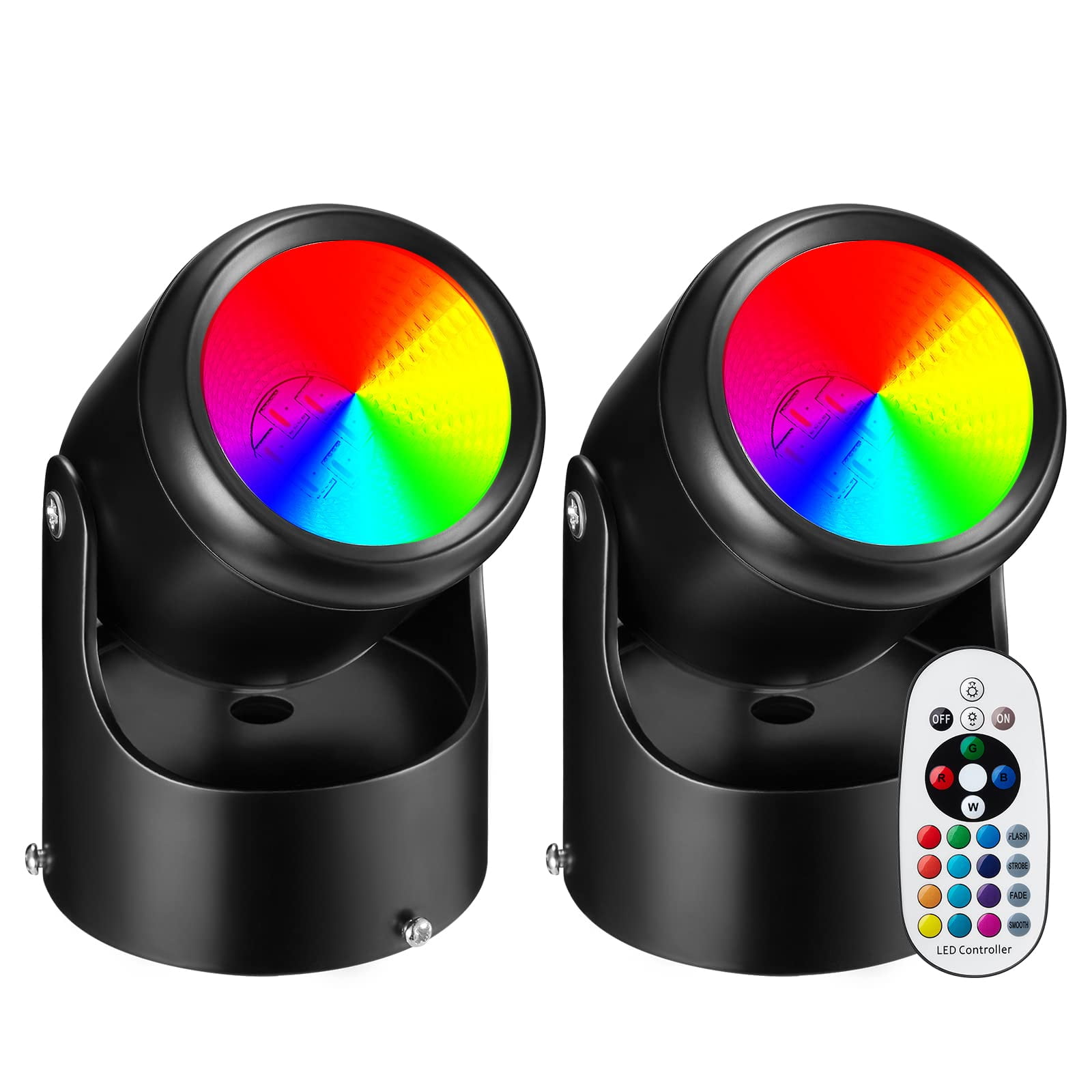 RGBW Spot Lights Indoor: 16 Color Changing Spotlight Indoor with Remote ...