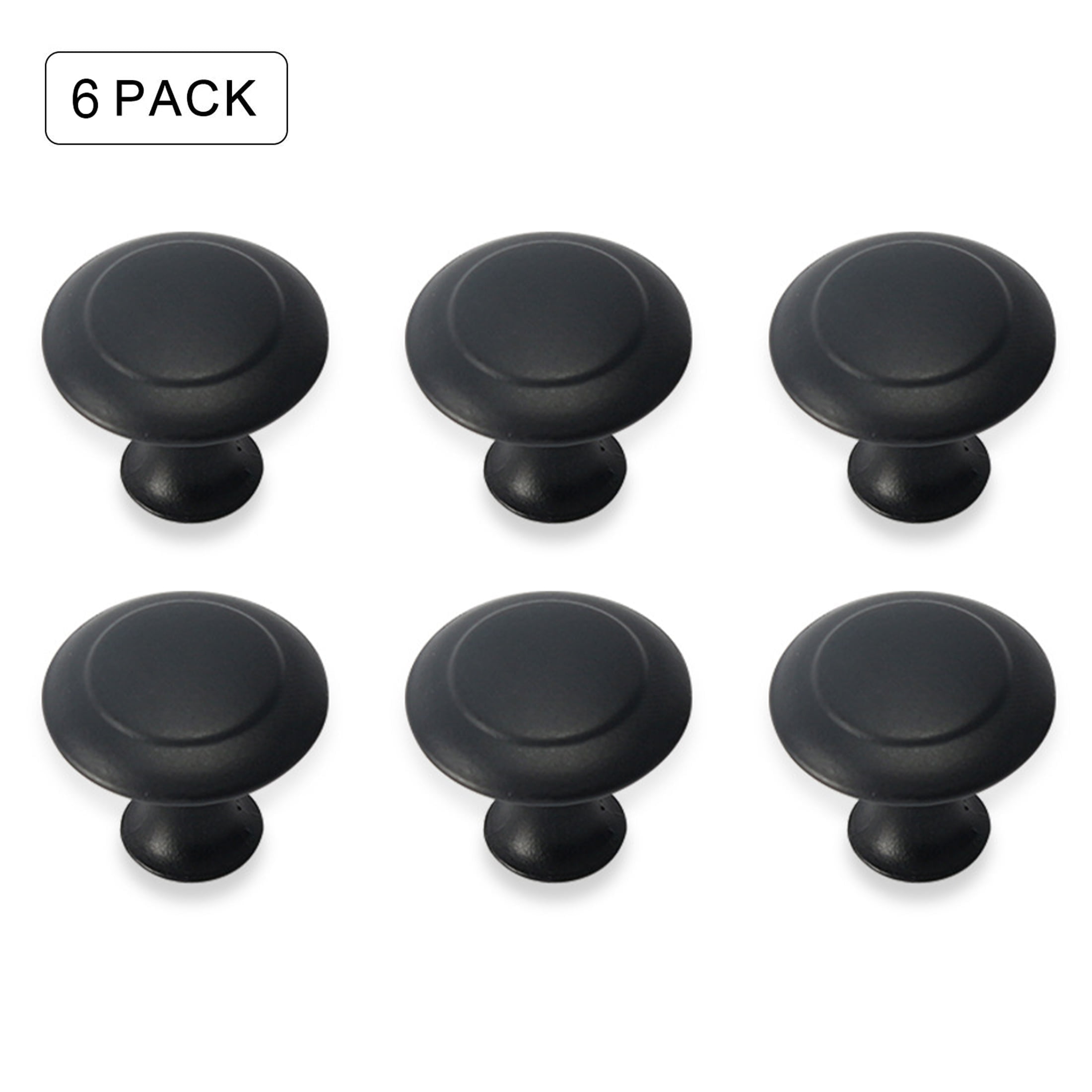 Benjamin Black Round Iron Kitchen Cabinet Knob Pull 1.5" Dia Decorative ...