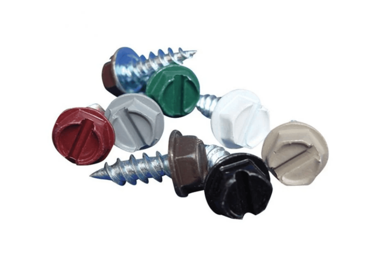 RGDSupply Painted Hex Washer-Head Self-Piercing Zip Screws #8, 1/2 ...