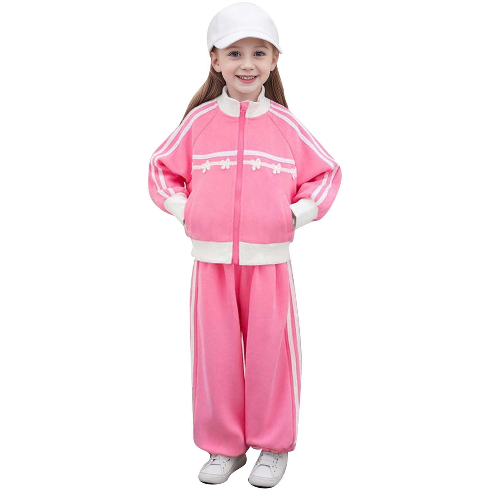 RGDYPKO Casual Sets For Girls 2025 Outfits Children Tracksuit Zip Up ...
