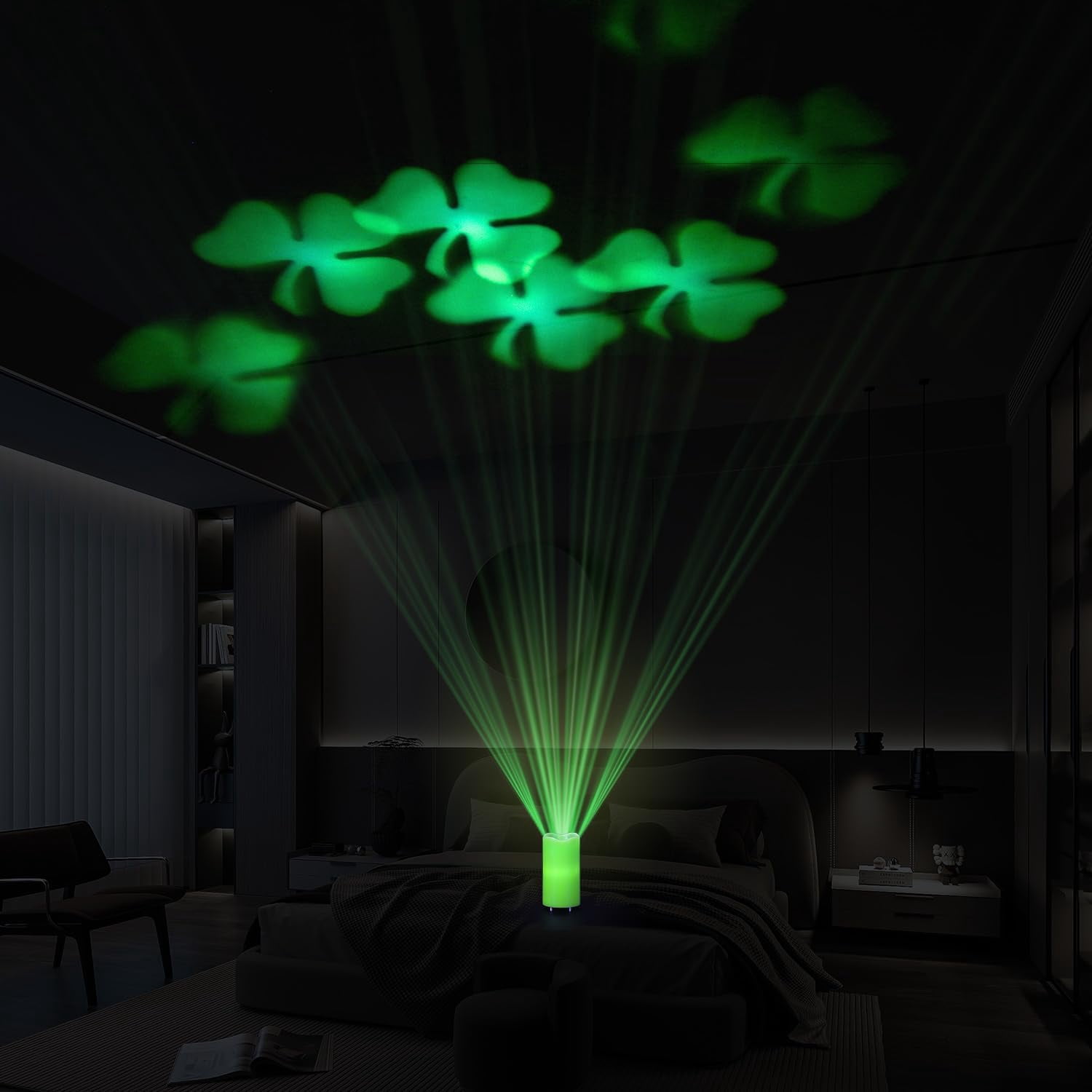 RGHJAR-St Patricks Day Decorations Flameless Candles with Lucky Clover ...