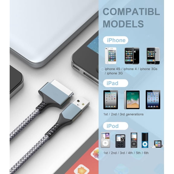 30 Pin iPod Cables