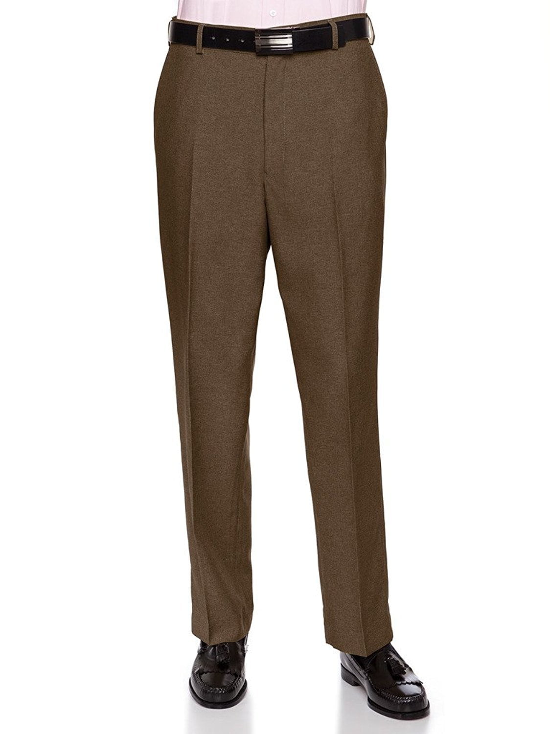 RGM Men's Flat Front Dress Pant Modern Fit - Perfect For Office ...