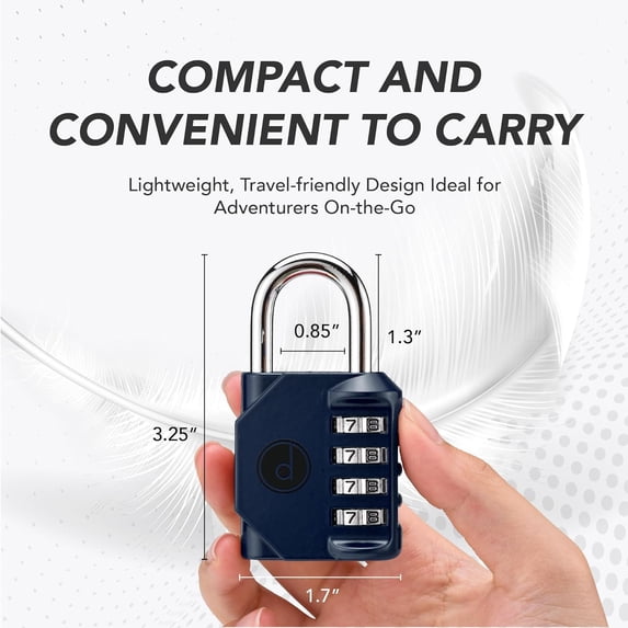 RGRVFD-4 Digit Combination Locks 2 Pack - Weatherproof Padlock with ...
