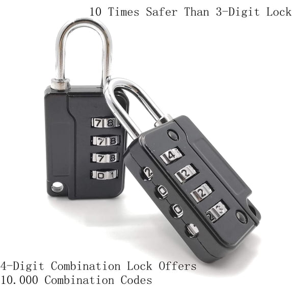 RGRVFD-4 Digit Combinations Padlock The Safe Cipher Lock, for Gym ...