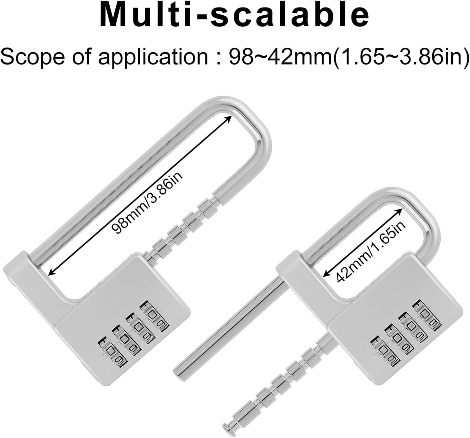 RGRVFD-Cabinet Lock, 4 Digit Combination Padlock, Stainless Steel Gym ...