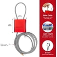 RGRVFD-Cable Lock with 3 Keys | L 6.56ft(2m),D 1/6in(4mm) Adjustable ...
