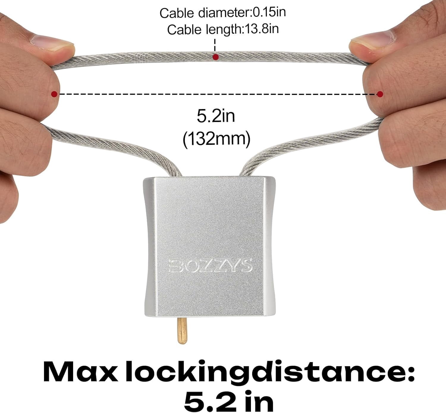 RGRVFD-Cable Padlock with 3 Keys | L 1.15ft(0.35m),D 1/6in(4mm ...