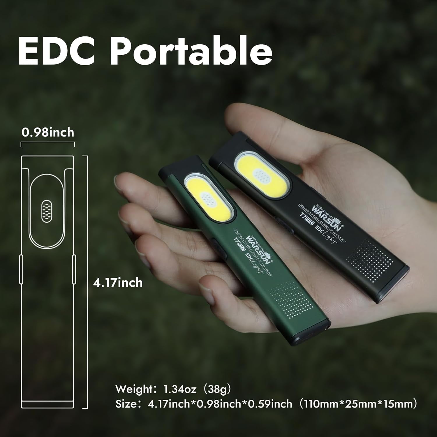 RGRVFD-Compact Multi-Mode Pocket LED Flashlight - 675LM, USB-C Rechargeable, IPX4, Dual Material ...