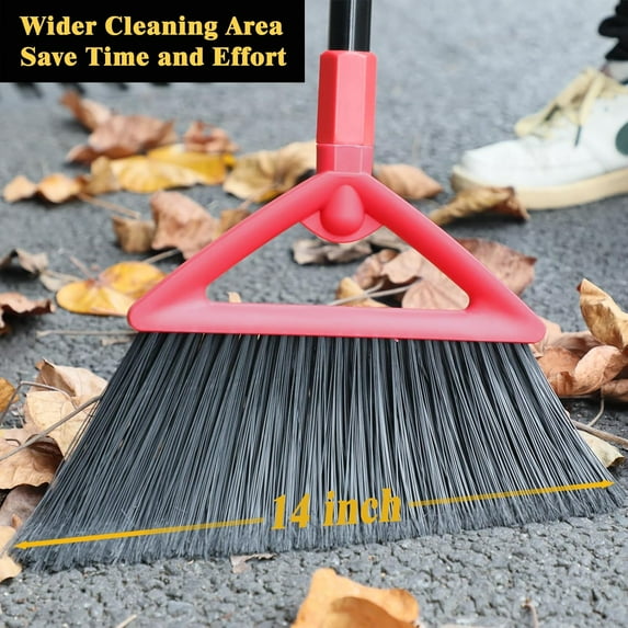 RGRVFD-Heavy Duty Angle Broom, Upgraded Commercial Broom for Sweeping ...