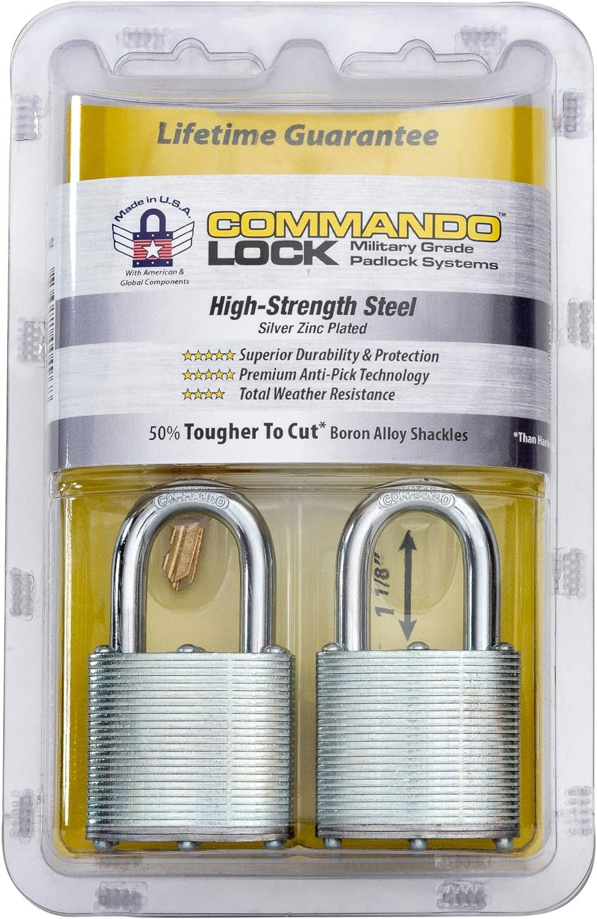 RGRVFD-Heavy-Duty Stainless-Steel Padlock – 2 Pack- Military Grade ...