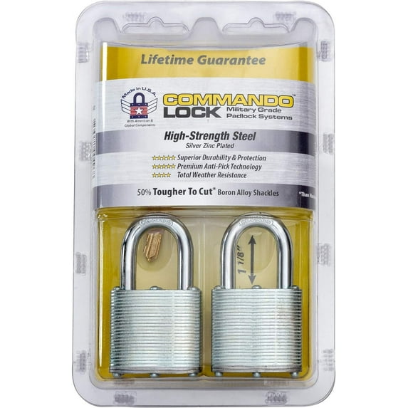 RGRVFD-Heavy-Duty Stainless-Steel Padlock – 2 Pack- Military Grade ...