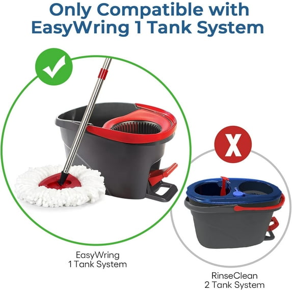 RGRVFD-Matthew Cleaning 6Pack White Microfiber Spin Mop Replacement ...