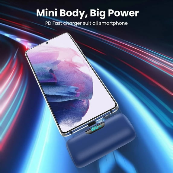 RGRVFD-Mini Portable Charger 5000mAh Power Bank,15W PD USB C Cell Phone ...