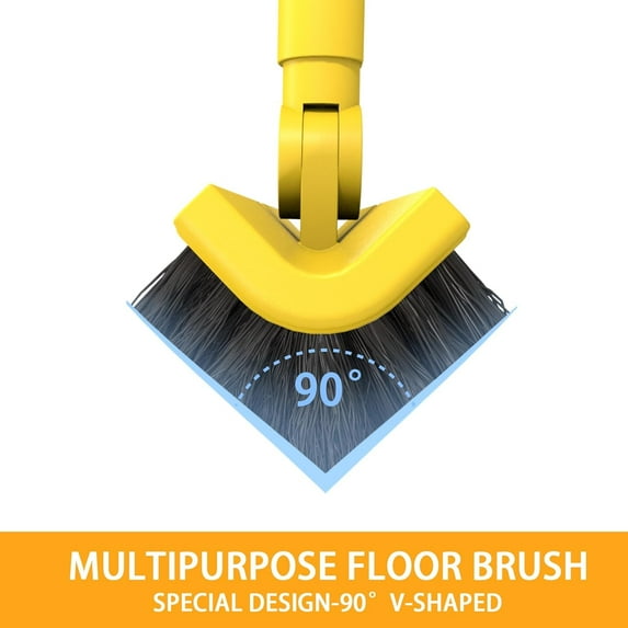 RGRVFD-Multi-Purpose V-Shaped Grout Brush with 16.9" Floor Squeegee Set ...