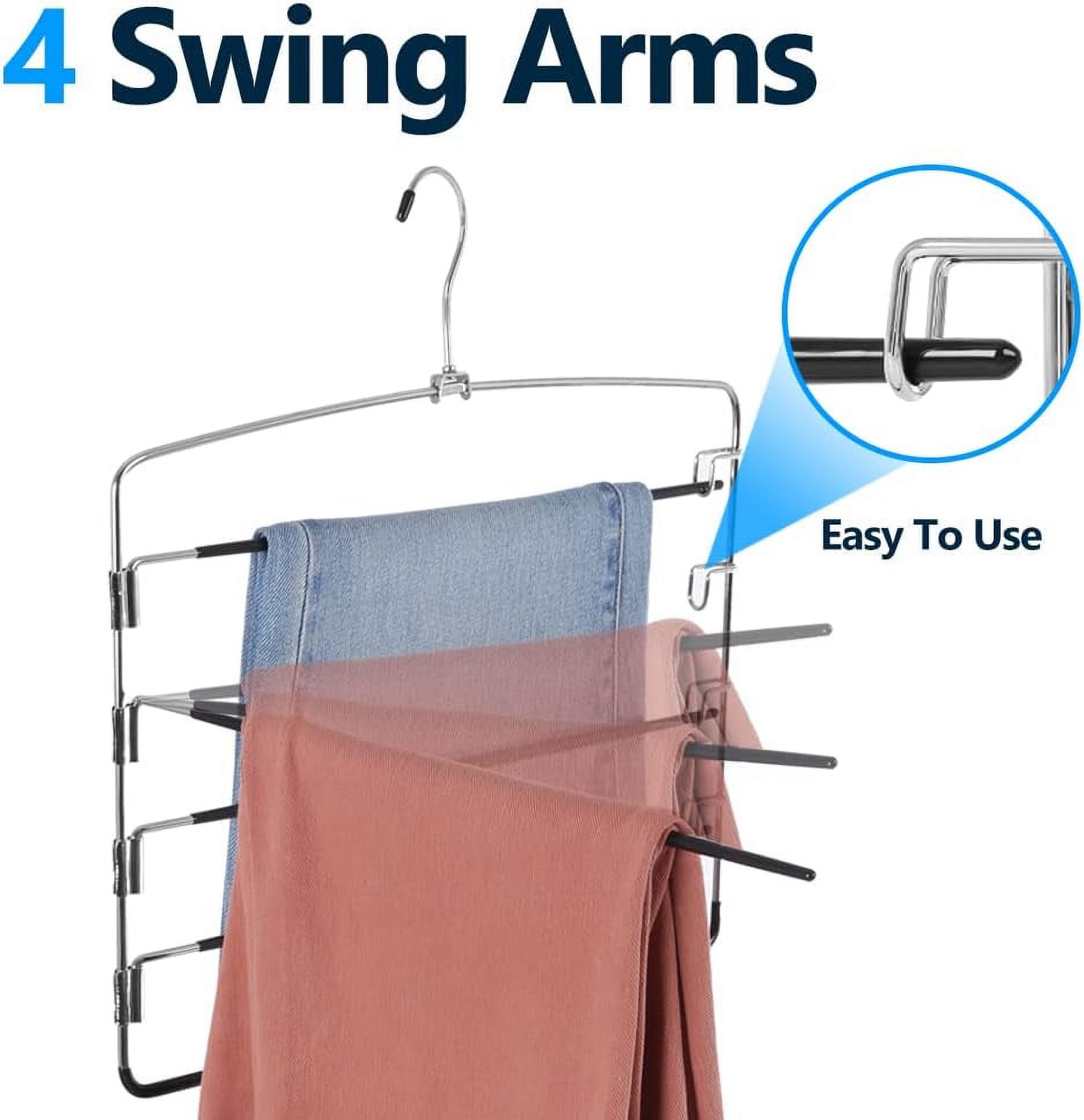 RGRVFD-Pants Hangers 3 Pieces,5 Tier Closet Organizers and Storage ...