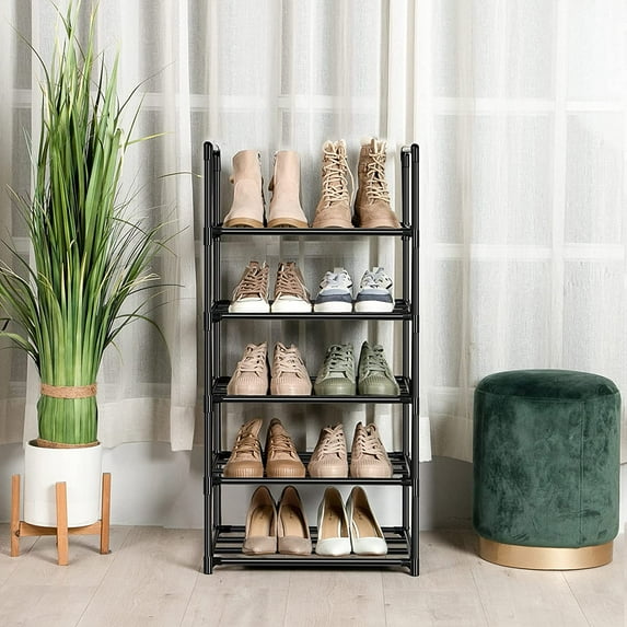 RGRVFD-Shoe Rack, Sturdy Metal Shoes Rack Organizer,Narrow Shoes Stand ...