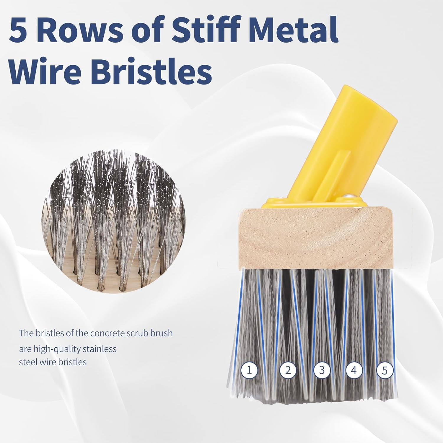 RGRVFD-Stainless Steel Deck Brushes for Scrubbing Heavy Duty, 60 ...