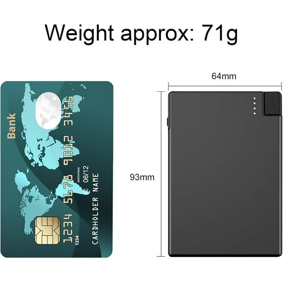 RGRVFD-Thin USB-C Portable Charger with Built in Cable, Slim Power Bank ...