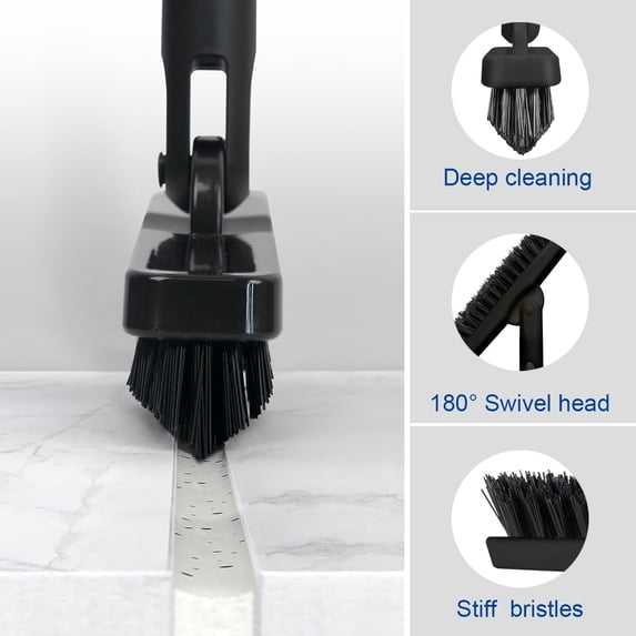 RGRVFD-Tile Grout Brush with Long Handle, Grout Cleaner Brush for Tile ...