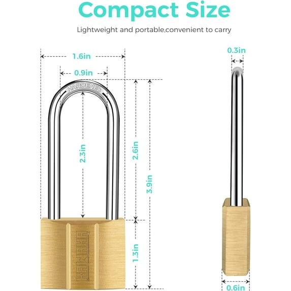 RGRVFD-US-81/40L-2P Long Shackle Keyed Padlock (Keyed Alike, Waterproof ...