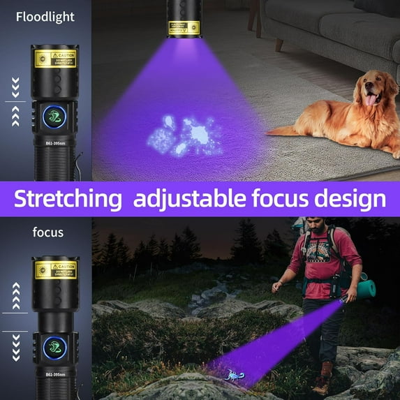 RGRVFD-UV Flashlight Black Light LED 395 NM, Ultraviolet Flashlights ...