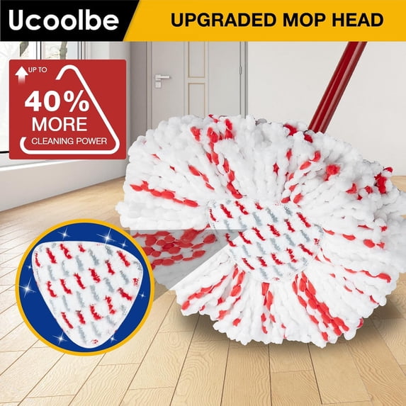 RGRVFD-Upgraded mop Refill for O Cedar, 3 Pack Spin mop Heads ...