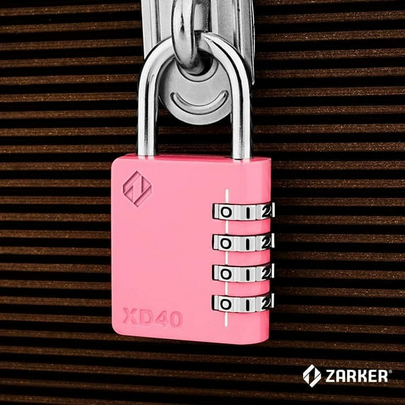RGRVFD-XD40 Combination Lock, 4-Digit Padlock for School Gym Sports ...