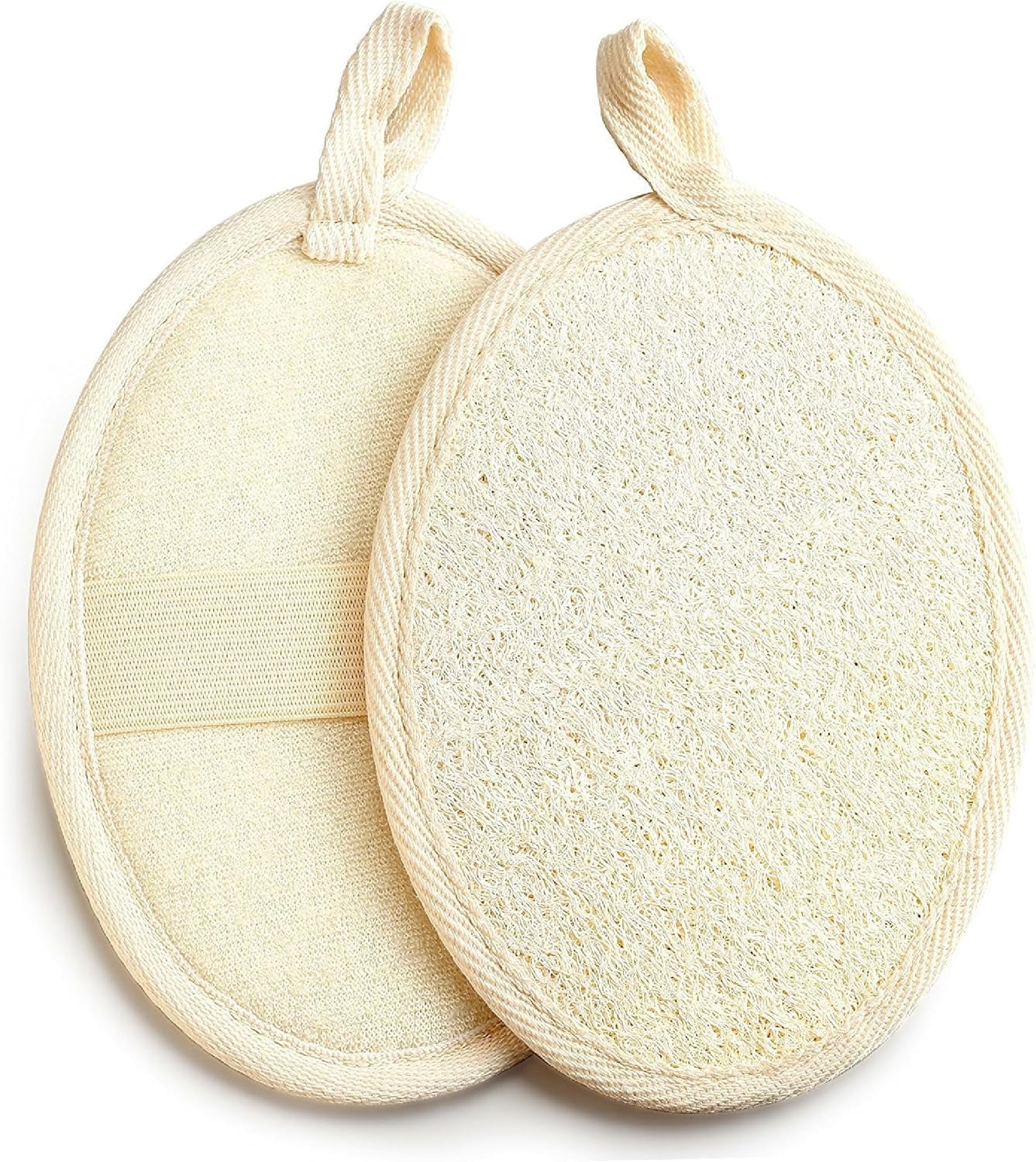 RGZ 3pcs Natural Loofah Sponge Exfoliating Body Washer, Made of ...