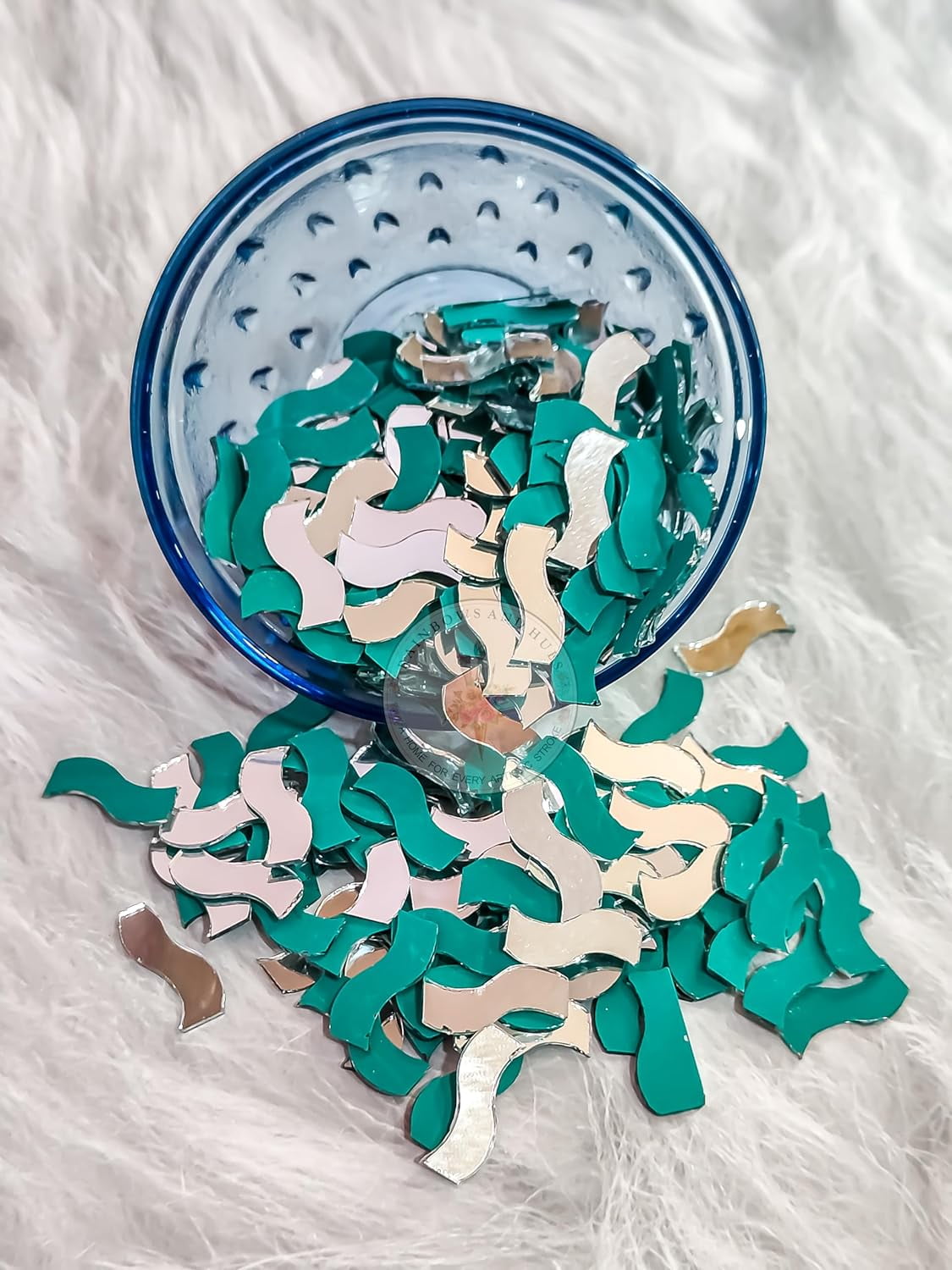 RH Craft Mirrors Border S Shape 100 Grams 400 Pcs Approx for LIPPAN Art ...