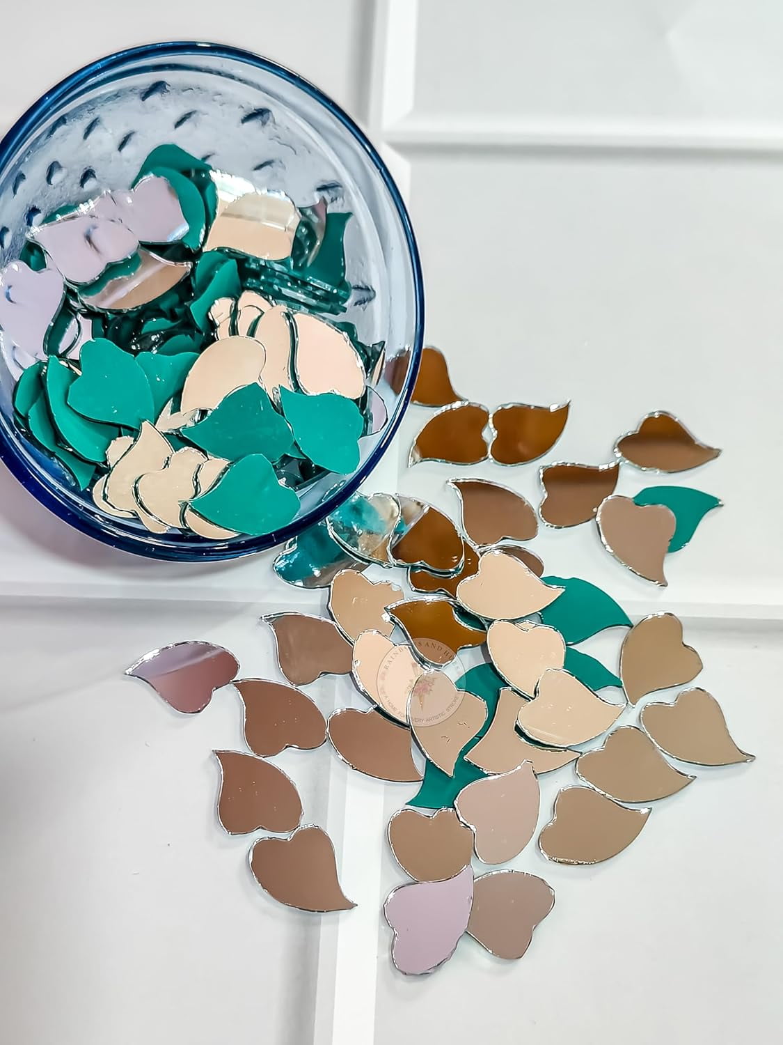 RH Craft Mirrors Petal Heart Shape 100 Grams 110 Pcs Approx for LIPPAN ...