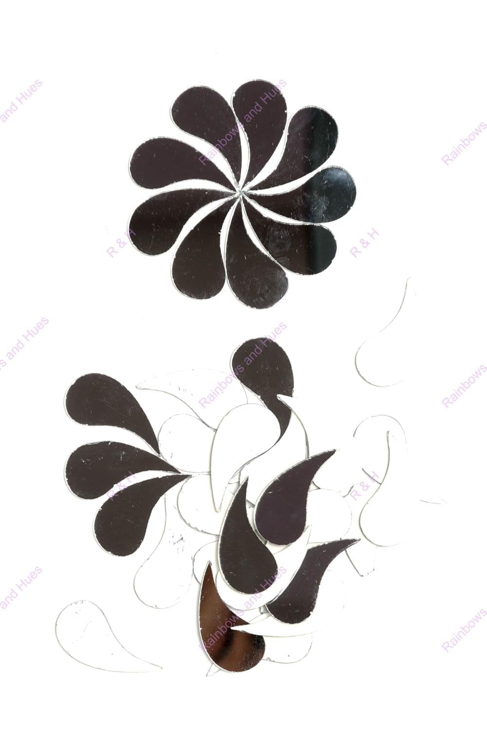 RH Mango Kairi Shape Mirrors 100 Grams 325 Pcs Approx for LIPPAN Art ...