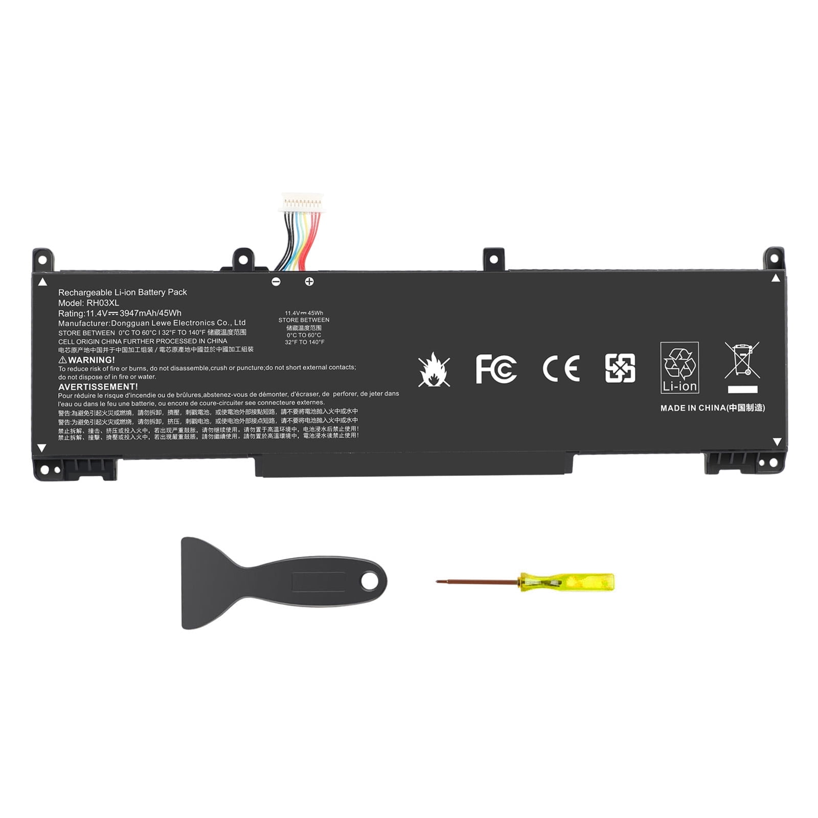 RH03XL Laptop Battery Replacement for HP ProBook 430 440 445 450 455 G8 ...