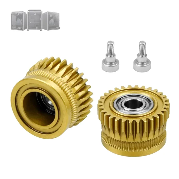 RHEA- 2Pcs Motor Extruder Gears K1 Max All Metal Filament Drive ...
