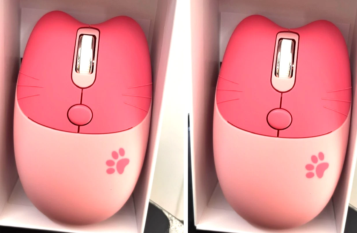 RHEA- 2X Wireless Compact Silent Mouse With Cute Cat Designs, 2.4Ghz ...