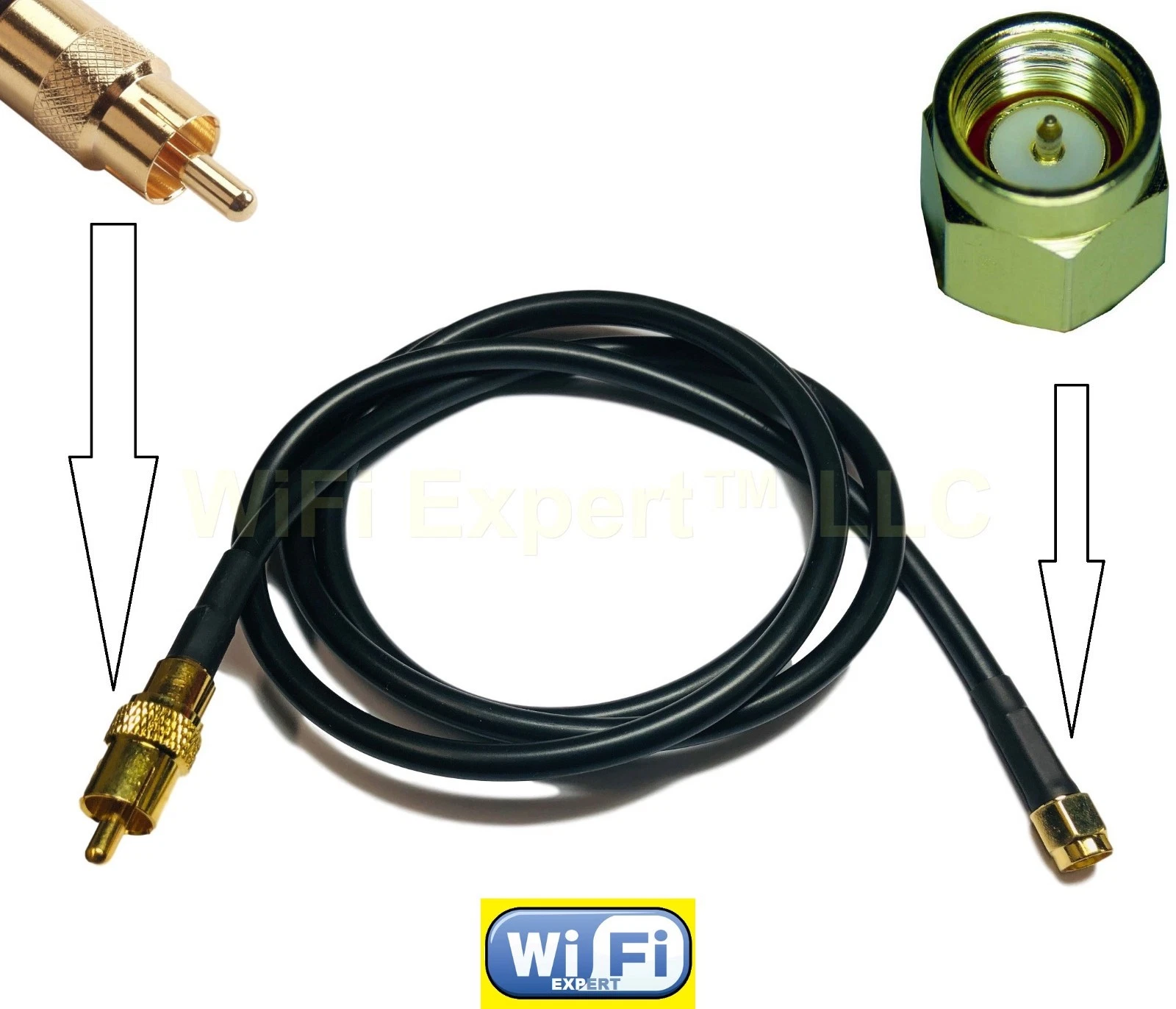 RHEA- 3 Feet Rg58 Sma Male To Rca Male Coaxial Rf Pigtail Cable Ships ...