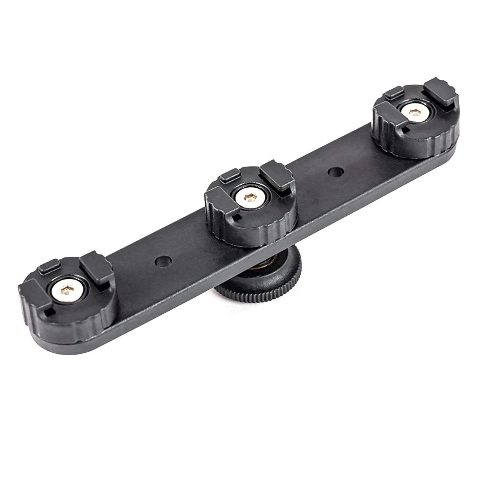 RHEA- 3 In 1 Aluminum Camera Triple Hot Shoe Mount Adapter Bracket ...