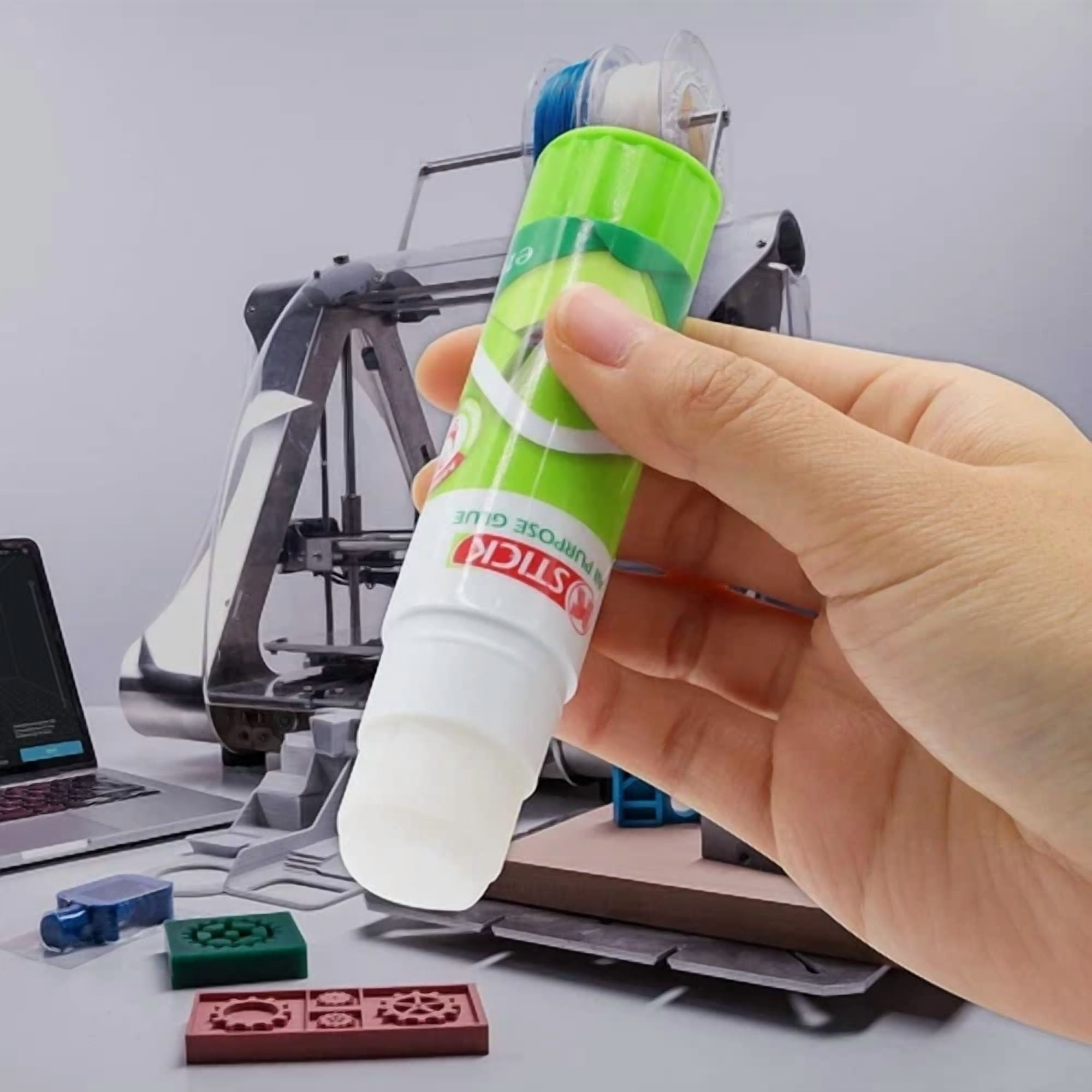RHEA- 3D Printer Glue Sticks 4Pcs Solid Adhesive Hot Bed Print Pla ...