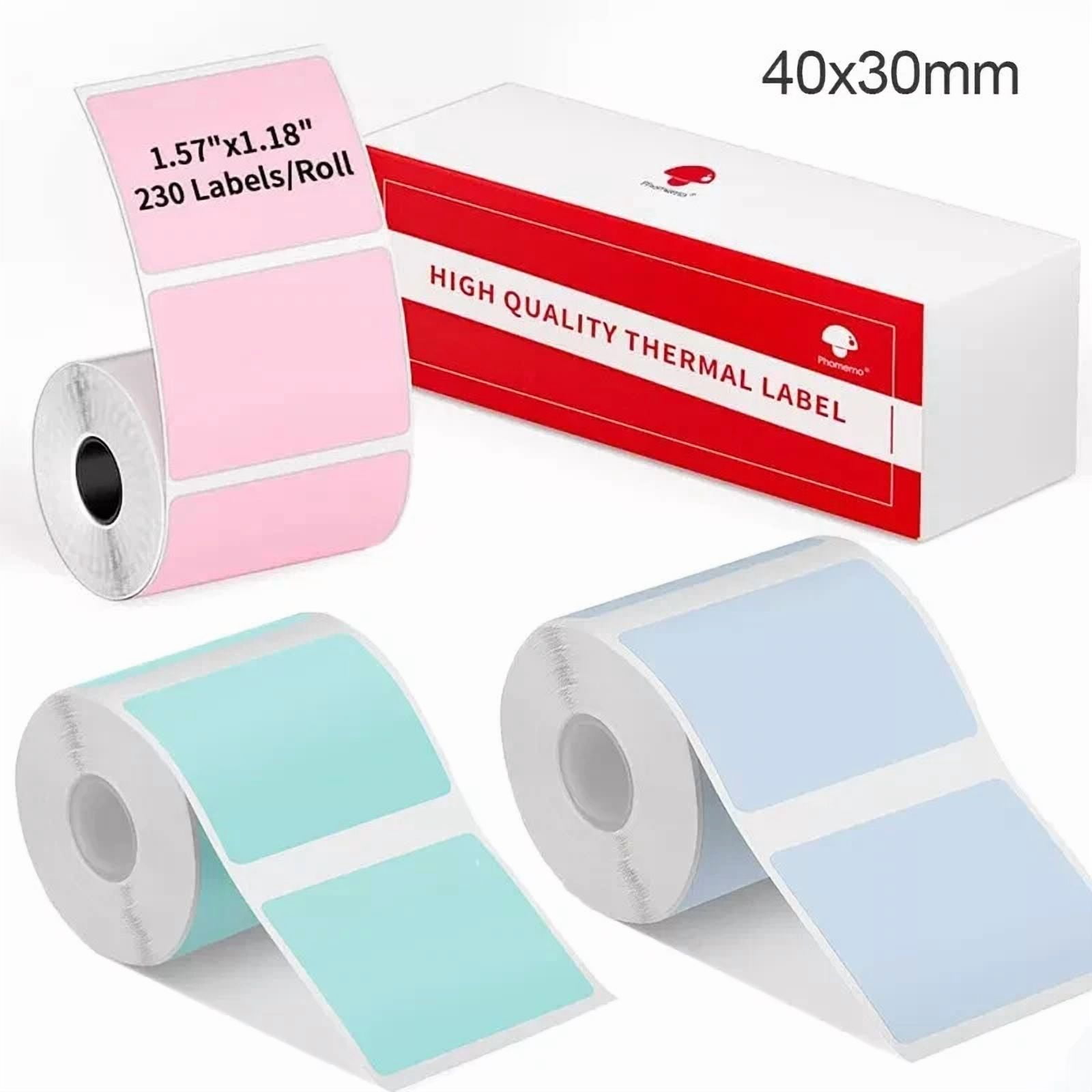 RHEA- 40X30Mm 3 Rolls Self-Adhesive Thermal Labelsticker Paper For ...