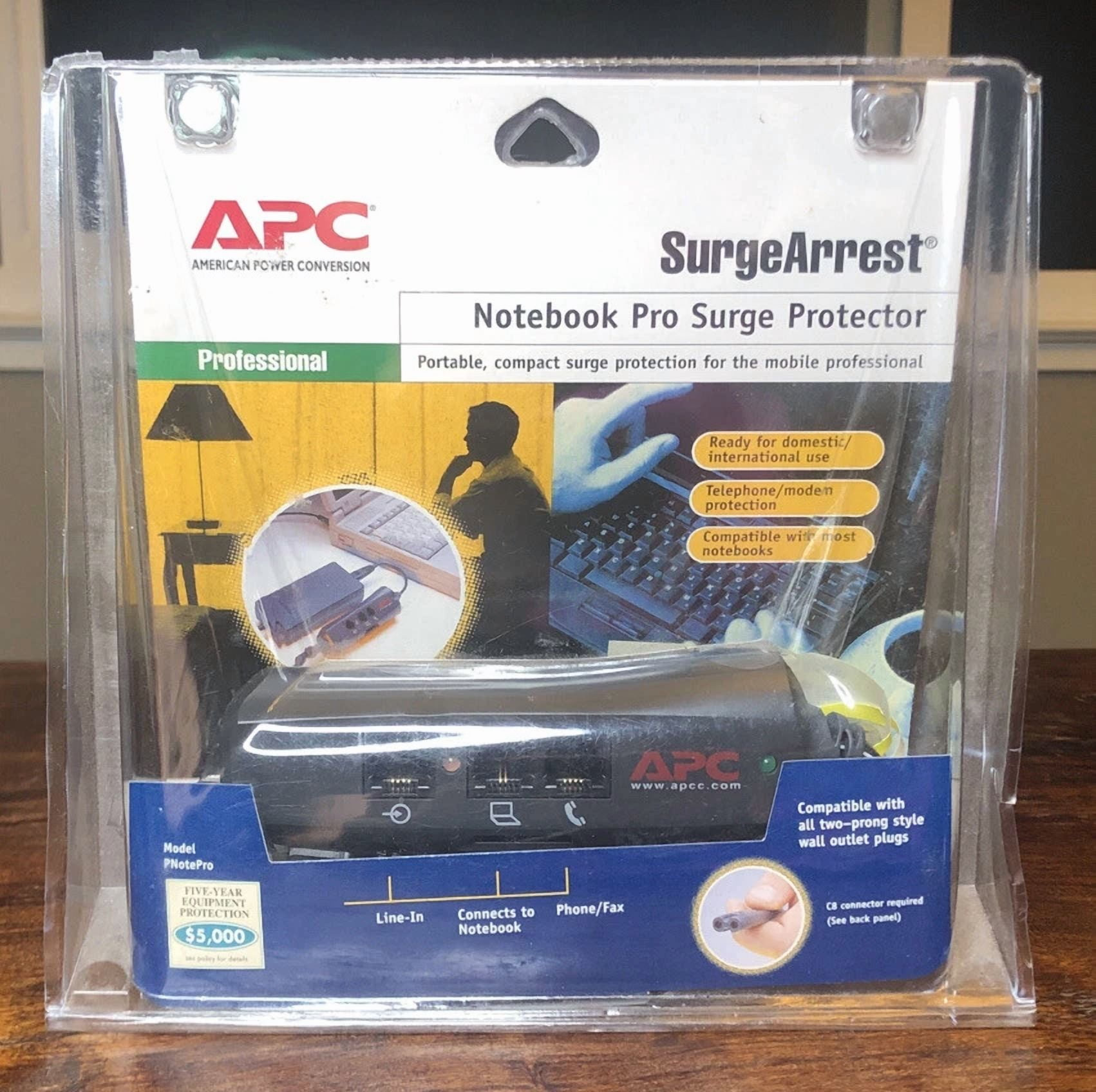 RHEA- Apc Surge Arrest Notebook Surge Protector New In Package ...