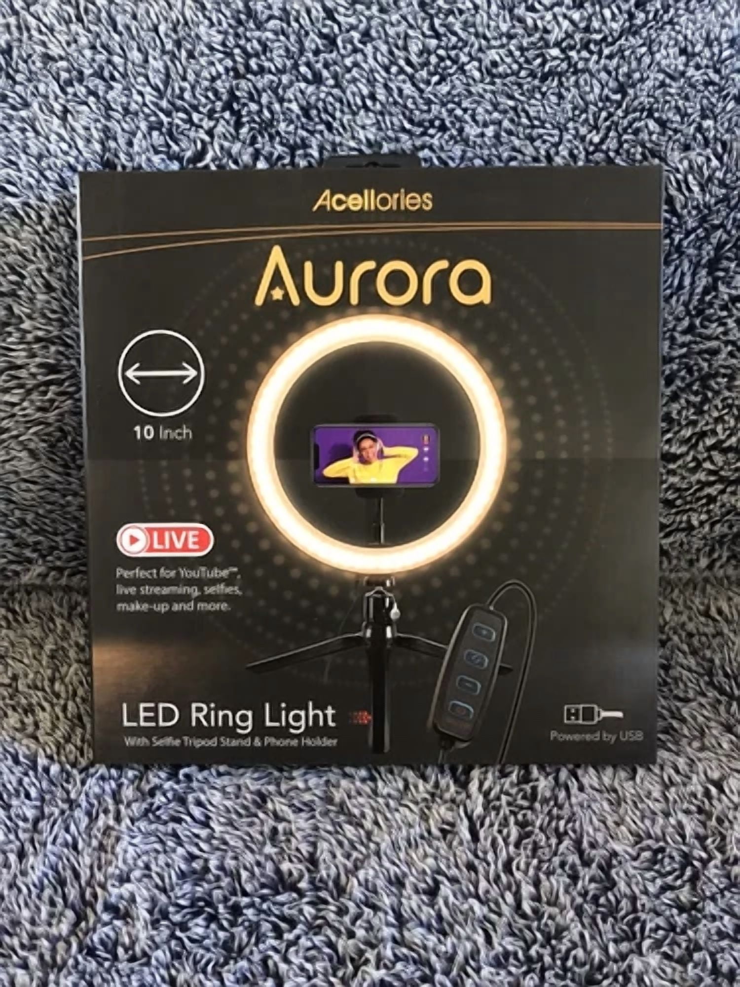 RHEA- Aurora 10-Inch Led Ring Light +Tripod-New-Video/Photography-10 ...