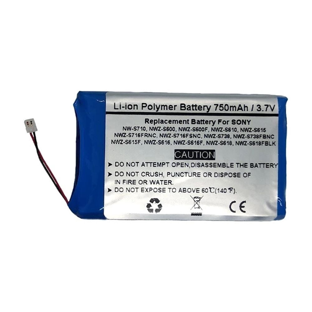 RHEA- Battery For Sony Nw-S710, Nwz-S600, Nwz-S600F, Nwz-S610, Nwz-S615 ...