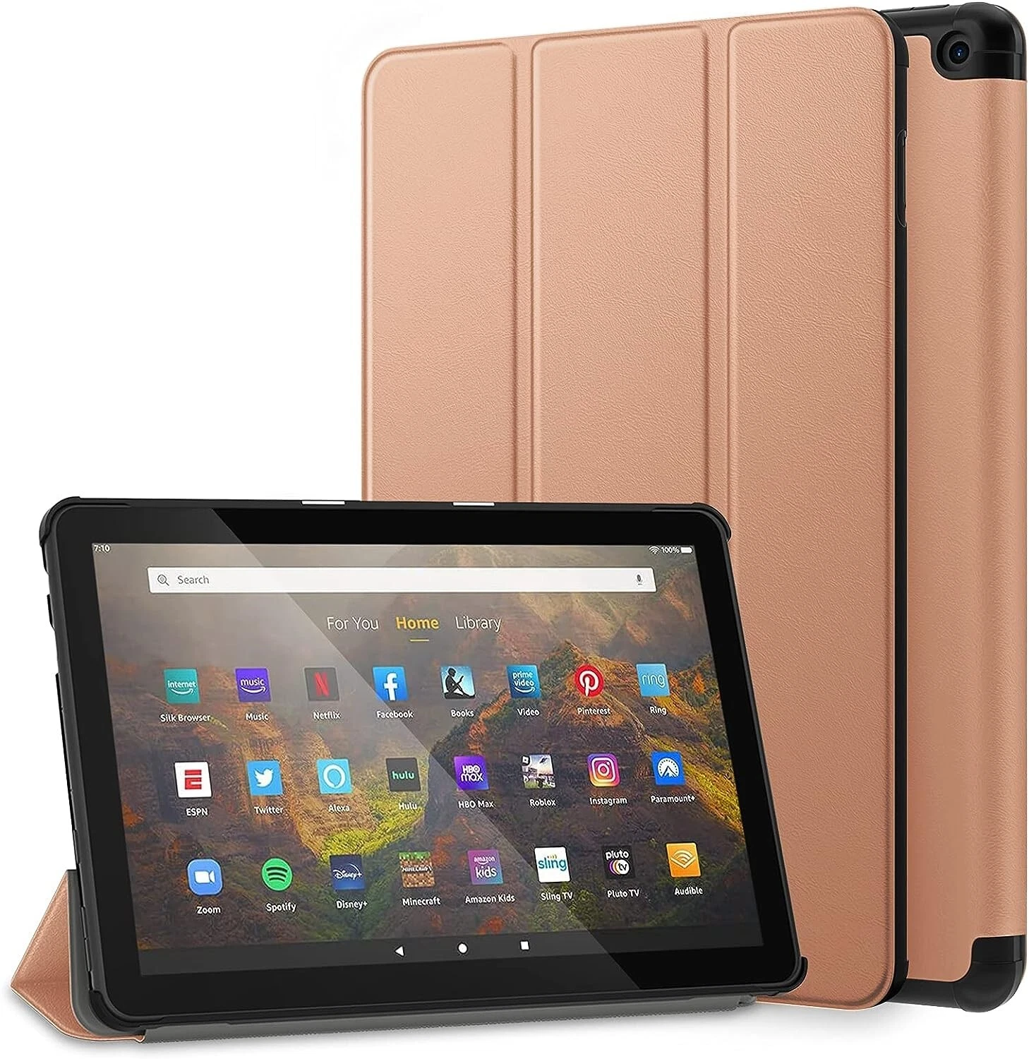 RHEA- Case For All-New Amazon Fire Hd 10/ Hd 10 Plus Rose Gold ...